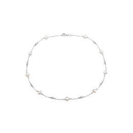 Elli Kette Damen Gr&ouml;&szlig;e 50 silber / perlwei&szlig;