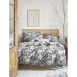 Irisette Bettw&auml;sche &raquo;Meran 8531&laquo; 2 Stk. flauschig grau Feinbiber, Obermaterial: 100% Baumwolle B/L: 140cm x 200cm, 1 Stk., 1 Stk., Feinbiber, B/L: 90cm x 70cm,
