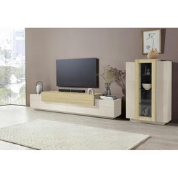 Home Affaire Wohnwand &raquo;Coro, Anbauwand, Medienwand&laquo; Set, 2 Stk. tlg. beige Glas, Holzwerkstoff B/H/T: 280cmcm