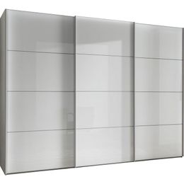 Wiemann Schwebet&uuml;renschrank &raquo;Kos&laquo; mit Schattenfuge grau Glas, Holzwerkstoff B/H/T: 278,9cm x 236cm x 67cm, T&uuml;ren: 3 Stk.