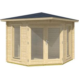 Lasita Maja Gartenhaus &raquo;OBAN&laquo; beige Massivholz Fu&szlig;boden im Gartenhaus, ohne Dacheindeckung