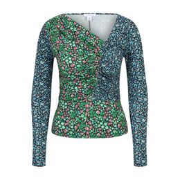 Warehouse Shirt female size M Blue / Night blue / Light green / Pastel red