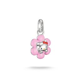 Thomas Sabo Damen Thomas Sabo Charm-Einh&auml;nger &raquo;Thomas Sabo Hello Kitty Charm Blume - Connect&laquo; Emaille pink Einheitsgr&ouml;&szlig;e