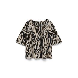 V&eacute;ro Moda Vero Moda Bluse 'VMJESMILO' Damen Gr&ouml;&szlig;e XS taupe / schwarz