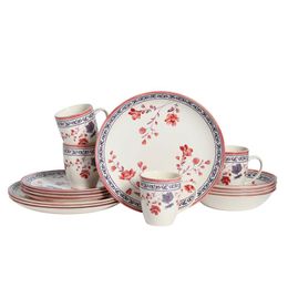 Creatable Kombiservice &raquo;Cottage, Kombi-Service 16-tlg&laquo; Blumenmotive bunt Steingut 16 Stk.