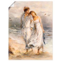 Artland Wandbild &raquo;Verliebt&laquo; Paar 1 Stk. tlg. als Leinwandbild, Poster in verschied. Gr&ouml;&szlig;en beige B/H/T: 30cm x 40cm, Poster Paar Hochformat, 1 Stk.