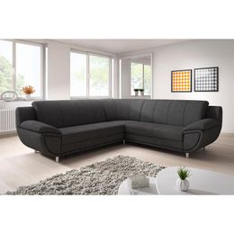 Trendmanufaktur Ecksofa &raquo;Rondo II, zeitlos & elegant, bequeme Armlehnen, L-Form&laquo; wahlweise mit Federkern, wahlweise mit Bettfunktion, B/T 267/247cm 