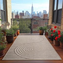 Ayyildiz Teppiche Outdoorteppich &raquo;DESERT 1301 , auch als L&auml;ufer und Rund erh&auml;ltlich&laquo; rechteckig 5 mm H&ouml;he In und Outdoor, pflegeleicht, Wohnzimmer, Aussenbereich beige 