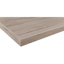 Wiho-K&uuml;chen wiho K&uuml;chen Arbeitsplatte &raquo;"Flexi 38"&laquo; von drei Seiten ummantelt, 38 mm stark braun Holzwerkstoff B/T/H: 180cm x 60cm x 3,8cm