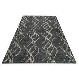 Wecon Home Wollteppich &raquo;Hendrik&laquo; rechteckig 8 mm H&ouml;he grau Wolle B : 140cm 1 Stk., 8mm, L: 200cm