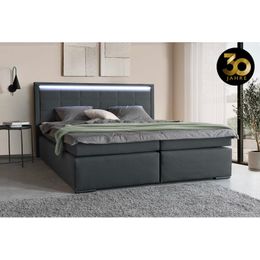 Collection AB Boxspringbett &raquo;30 Jahre Jubil&auml;ums-Modell Athena&laquo; in H2,H3 & H4, wahlweise mit LED-Leiste grau Holzwerkstoff, Spanplatte Struktur 