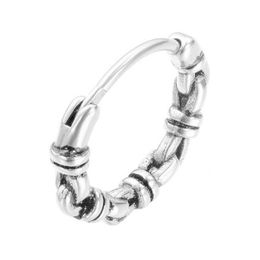 Firetti Damen Single-Creole &raquo;Schmuck Geschenk Ohrschmuck einzeln Bali Style&laquo; schwarz 16,2mm, Edelstahl