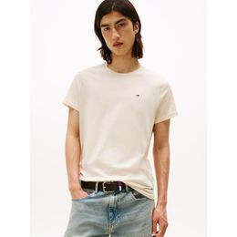 Tommy Jeans Herren T-Shirt &raquo;TJM ESSENTIAL SOLID&laquo; mit Rundhalsausschnitt und dezenter Logo-Flag beige XXL