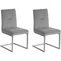 OTTO home Esszimmerstuhl &raquo;Geranie Freischwinger, Schwingstuhl&laquo; (Set) 2 Stk.mit 3D-Steppung, robustes Gestell, hochwertiger Stoff Polyester B/H/T: 47cm