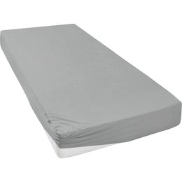 OTTO home Spannbettlaken &raquo;SOUCY aus Baumwolle mit Elasthan, 160 g/m&sup2;&laquo; Premium Bettlaken f&uuml;r Matratzen bis 30 cm H&ouml;he, optimale Passform grau Jersey-