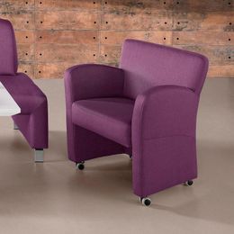 exxpo - sofa fashion Sessel &raquo;Intenso, Loungesessel, modern, wahlweise in Leder oder Textil&laquo; hohe Bodenfreiheit, frei im Raum stellbar, hoher 