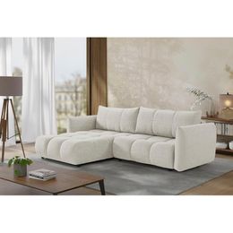 exxpo - sofa fashion Ecksofa &raquo;Livonia, B/T: 260/187, modern & praktisch f&uuml;r kleine R&auml;ume&laquo; Mit Bettfunktion & Bettkasten,hoher Sitzkomfort,inkl. 