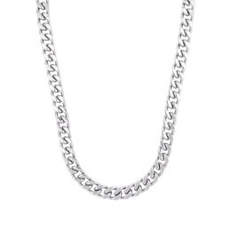 Amor Herren Panzerkette silber Edelstahl, L: 50 B: 8mm