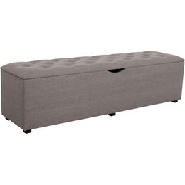 Home Affaire Hockerbank &raquo;Knobbed&laquo; Hockerbank mit Stauraum, Breite 120 cm und 160 cm braun Struktur fein (100% Polyester) f&uuml;r Bett Classico, Piazza, 