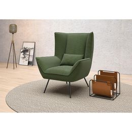 Home Affaire Sessel &raquo;Kilrea Relaxsessel, Ohrensessel&laquo; Extra hohe R&uuml;ckenlehne gr&uuml;n 95% Polyester, 5% Nylon Feincord, B/H/T: 90cm x 112cm x 94cm