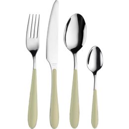 Pinti Inox PINTINOX Besteck-Set &raquo;Canaletto&laquo; mit Kunststoffgriff, sp&uuml;lmaschinengeeignet braun Edelstahl 18/10 24 Stk.