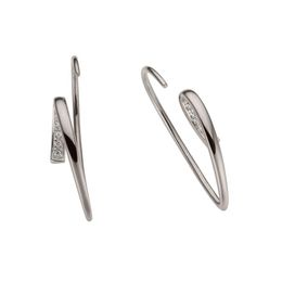 Firetti Damen Paar Ohrh&auml;nger &raquo;Schmuck Geschenk Gold 585 Ohrschmuck Ohrhaken Ohrringe Durchzieher&laquo; mit Brillant - Pav&eacute;fassung wei&szlig; 0,04, 0,04 P2 = 