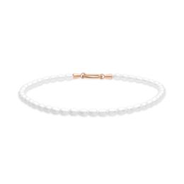 Tamaris Fu&szlig;kette &raquo;Pearl Charms&laquo; mit Glasperle rosa Edelstahl Perlen Fu&szlig;kette