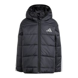 ADIDAS SPORTSWEAR Athletic Jacket 'Essentials 3-Stripes Padded Jacket' boy size 122 Black / White
