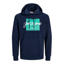 Jack & Jones JACK & JONES Sweatshirt 'JJTiley' male size XS Navy / Turquoise / White