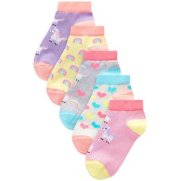 Next Socken 'Einhorn' M&auml;dchen Gr&ouml;&szlig;e 23/26 gelb / graumeliert / lavendel / hellpink / eierschale