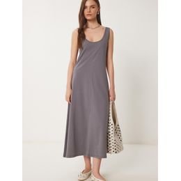 Happiness İstanbul Kleid Damen Gr&ouml;&szlig;e 40 dunkelgrau Sommerkleid