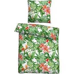 Bettw&auml;sche &raquo;260993&laquo; 2 Seersucker, b&uuml;gelfrei, pflegeleicht, Rei&szlig;verschluss, ganzj&auml;hrig Microfaser, Obermaterial: 100% Polyester B/L: 135cm x 200cm, 1 