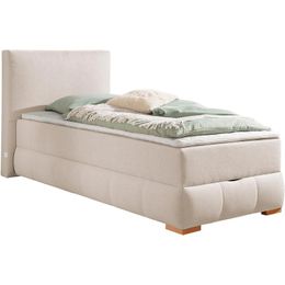 OTTO home Boxbett &raquo;Wehma mit Kopfteil inkl. Bettkasten&laquo; in H2, H3 & H4 w&auml;hlbar, inklusive Topper beige Struktur, Liegefl&auml;che B/L: 100cm x 200cm, 