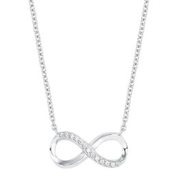Amor Damen Kette mit Anh&auml;nger &raquo;Infinity Unendlichkeitsschleife&laquo; mit Zirkonia (synth.) bunt Silber 925 (Sterlingsilber), L: 43