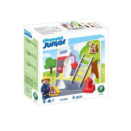 Playmobil Konstruktions-Spielset &raquo;Feuerwehr-Puzzle (72088), JUNIOR&laquo; Made in Europe Einheitsgr&ouml;&szlig;e Konstruktions-Spielset