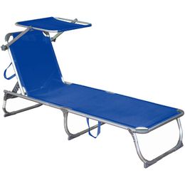 Garden Pleasure Gartenliege &raquo;KISO&laquo; silber Obermaterial: 70% PVC, 30% Polyester Einheitsgr&ouml;&szlig;e