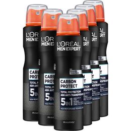 L'Or&eacute;al L'or&eacute;al Paris Men Expert Herren L'OR&Eacute;AL PARIS MEN EXPERT Deo-Spray &raquo;DEO SPRAY CARBON PROTECT 5-IN-1&laquo; mit hoher Zuverl&auml;ssigkeit transparent 900ml