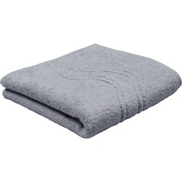 Ross Duschtuch &raquo;Cashmere feeling&laquo; 100% Baumwolle, mit Wellen-Bord&uuml;re, gro&szlig;e Farbauswahl grau Frottier, Baumwolle B/L: 75cmx140cm, 1 Stk., Frottier