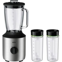 Braun Standmixer &raquo;PowerBlend 3 JB 3272 SI - 800W, stufenlos regulierbar, 1,5 L, Glaskrug&laquo; 800 W Ice-Crush & Pulsfunktion, leises Mixen, Edelstahl, 