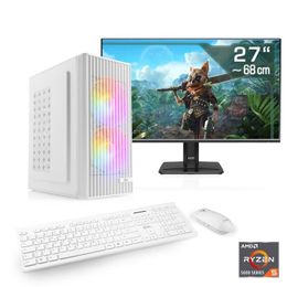 CSL PC-Komplettsystem &raquo;Spectrum V25266W&laquo; 27 &prime;&prime; AMD Ryzen 5 GeForce RTX 5060 32 GB RAM 1.000 GB SSD Inkl. 27 Zoll Full-HD Monitor, Maus, Tastatur, 300 