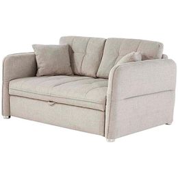 Jockenh&ouml;fer Schlafsofa &raquo;Leon, B: 147 - 187 cm, Liegefl. 120 - 160x200 cm, Breite w&auml;hlbar&laquo; mit Schlaffunktion & Zierkissen, in 3 Breiten grau Korpus: 100% 