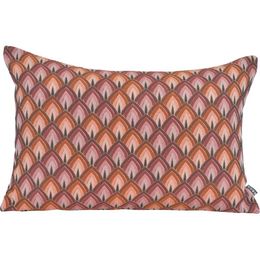 HOCK Dekokissen &raquo;Marta&laquo; Sofakissen inkl. F&uuml;llung, 50x50cm, Dekokissen, F&auml;cher-Muster bunt Obermaterial: 100% Polyester. F&uuml;llung: 100% Polyester B/L: 60cm x