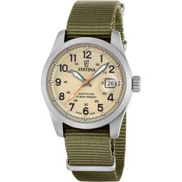 Festina Unisex Quarzuhr &raquo;Field Watches&laquo; Armbanduhr, Damenuhr, Herrenuhr, Swiss Made, analog, Tag Einheitsgr&ouml;&szlig;e