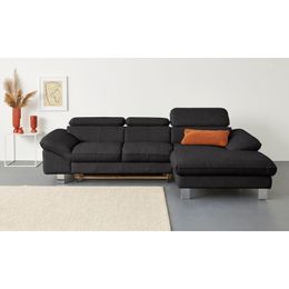 COTTA Ecksofa &raquo;Driver L-Form, B: 268 cm&laquo; Kopfteilverstellung, optional Schlaffunktion & Bettkasten LEDER BEEFY (ein abgedecktes Spalt-Rindsleder) im 