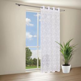 GERSTER Gardine &raquo;Garda&laquo; &Ouml;sen 1 Stk. tlg. &Ouml;senschal "Garda" offwhite wei&szlig; Wirkware, Polyester 245cm, &Ouml;sen, 140cm