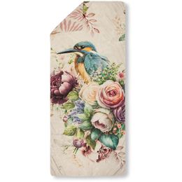 Descanso Reisehandtuch &raquo;Verde&laquo; Mikrofaser, 75x180, Schnelltrocknend, Reisen, Sport, Yoga, Wendeoptik beige Microfaser, Mikrofaser B/L: 75cmx180cm, 1 Stk., 