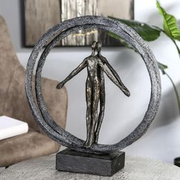 Casablanca by Gilde Dekofigur &raquo;Skulptur Paar im Ring, bronzefarben/schwarz&laquo; bronzefarben/grau/schwarz, Polyresin orange Polyresin B/H/T: 37cm x 40cm x