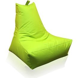 Kinzler Sitzsack &raquo;Lounge&laquo; 1 Stk. tlg. Loungesessel, Uni Farben, mit R&uuml;ckenlehne, Outdoor geeignet gr&uuml;n Polyester B/H/T: 100cm x 80cm