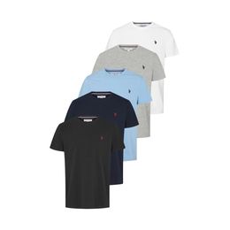 U.S. Polo Assn. T-Shirt 'UMArjun' Herren Gr&ouml;&szlig;e M blau / grau / wei&szlig;