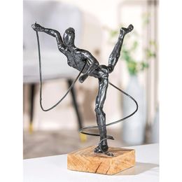 Casablanca by Gilde Dekofigur &raquo;Skulptur "K&ouml;rperbalance"&laquo; grau Aluminium B/H/T: 31cm x 30cm x 20cm